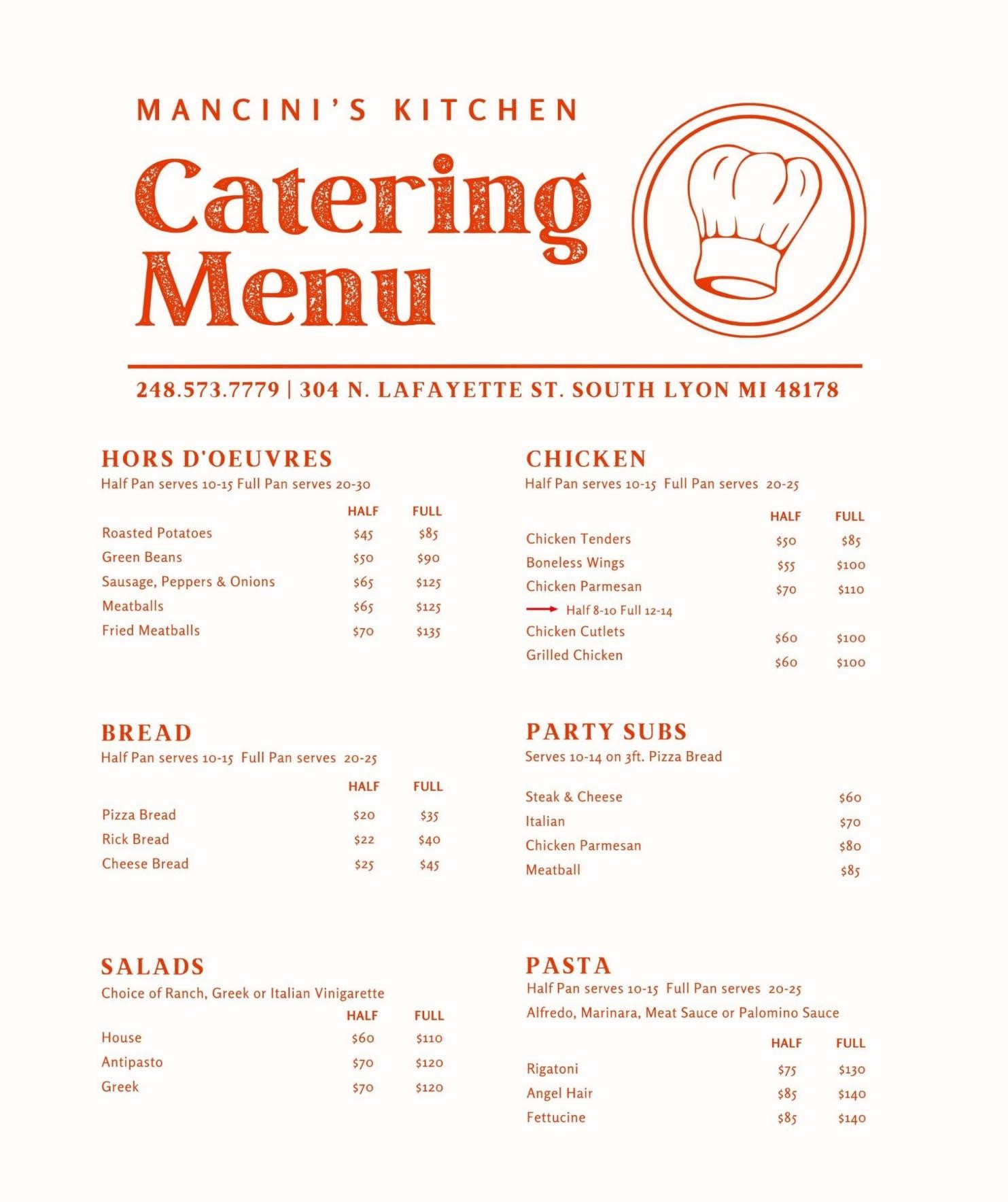 Mancini's Kitchen - The Best Pizza & Italian in South Lyon